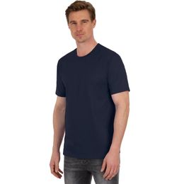 T-Shirt TRIGEMA "TRIGEMA T-Shirt aus 100% Baumwolle", Herren, Gr. XXL, blau (navy), 100% Baumwolle, Basic, Shirts