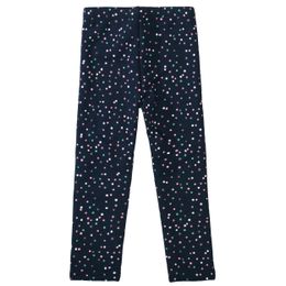 Thermohose STACCATO, Mädchen, Gr. 104/110, Normalgrößen, blau (dunkelblau), Oberstoff: 65% Polyester, 30% Baumwolle, 5% Elasthan., gepunktet, unifarben mit Farbeinsatz, normal, Hosen, mit Allover-Punkte-Print