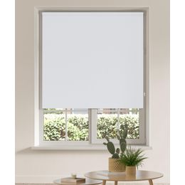 Seitenzugrollo my home "THEMSE" Gr. 5, weiß (schneeweiß), B:80cm H:150cm, Polyester, Rollos, Bestseller mit über 3000 4,5-Sterne-Bewertungen, Klemmträger