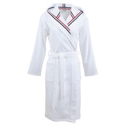 Unisex-Bademantel Carl Ross "481310" Gr. S, weiß, S, Velours, Hausmäntel, Midilänge