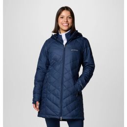 Steppmantel Columbia "HEAVENLY LONG HOODED JACKET", Damen, Gr. L, collegiate navy, Steppware, Obermaterial: 100% Polyester. Wattierung: 100% Polyester, lässig geschnitten, hoch geschlossener Ausschnitt, eingesetzt eingefasste Kante mit Daumenlöchern, Mäntel