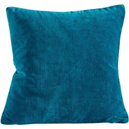 Kissenhülle HEINE HOME Gr. 1, blau (petrol), B:50cm L:30cm, Baumwolle, 100% Baumwolle, Kissenbezüge