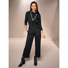 Langarmshirt Heine "Shirt", Damen, Gr. 38, schwarz, 70% Viskose, 25% Polyamid, 5% Elasthan, unifarben, Rundhals, Shirts