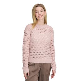 Strickpullover Betty Barclay "Betty Barclay Damen Strickpullover mit Effektgarn", Damen, Gr. 36, lila (pale mauve), Strick, Obermaterial: 38% Baumwolle, 38% Polyacryl, 24% Polyamid., Modisch, gerade normal, Rundhals, Pullover