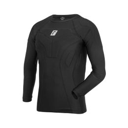 Funktionsshirt Reusch "Compression Shirt Padded", Damen, Gr. L, schwarz, 68% Polyester, Kunstfaser, 10% Elasthan, 2% Elastodien, unifarben, Sportlich, lang, Rundhals, Shirts, mit gepolsterten Einsätzen