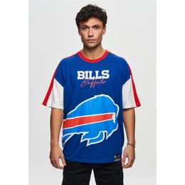T-Shirt Recovered "NFL Bills Buffalo Cut and Sew Oversized", Herren, Gr. L, blau, 100% Baumwolle, bedruckt, Casual, Rundhals, Shirts, für alle Buffalo Bills-Fans