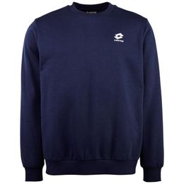Sweatshirt Lotto, Herren, Gr. S (44/46), blau (marineblaus), 80% Baumwolle, 20% Polyester, unifarben, Rundhals, Rippb&uuml;ndchen, Sweatshirts Sweatshirt, - in sportlich-schlichtem Design