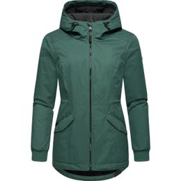 Winterjacke Ragwear "Dowey Warm", Damen, Gr. 4XL (48), grün (tannengrün), Obermaterial: 100% Polyester, Innenfutter: 100% Polyester, Wattierung: 100% Polyester, Basic, figurumspielend Po-bedeckend, hoch geschlossener Ausschnitt, eng Rippbündchen, Jacken, Wasserdichte weiche Damen Jacke für den Winter, Topseller