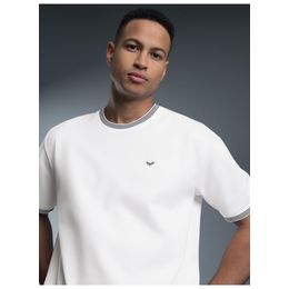 T-Shirt TRIGEMA "TRIGEMA T-Shirt in Piqué-Qualität", Herren, Gr. L, weiß, 100% Baumwolle, Shirts