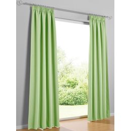 Vorhang HEINE HOME Gr. 3, grün (apfelgrün), B:135cm H:225cm, Polyester, Gardinen