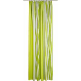 Vorhang WIRTH "Brooklyn" Gr. 1, grün, B:145cm H:150cm, Polyester, Gardinen