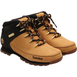 Schnürboots Timberland "EURO SPRINTMID LACE UP BOOT", Gr. 44,5, gelb (wheat, nubuck, w, schwarz), Leder, Sportlich, Schuhe, Winterstiefel, Schnürstiefel, Winterschuhe