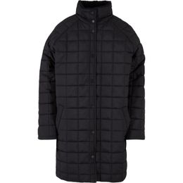 Winterjacke Urban Classics "Urban Classics Damen Ladies Quilted Coat", Damen, Gr. L, schwarz, 100% Polyester, unifarben, normal, amerikanischer Ausschnitt, Jacken
