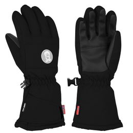 Multisporthandschuhe Trollkids "Kids Narvik Glove", Damen, Gr. 7 (13Y/14Y), schwarz, Web, Baumwollmischung, Handschuhe