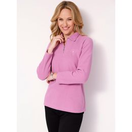 Fleeceshirt Classic Basics "Fleece-Shirt", Damen, Gr. 38, lila (orchidee), 100% Polyester, unifarben, Shirts