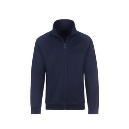 Sweatjacke TRIGEMA "TRIGEMA Raglanjacke aus Sweat-Qualität", Herren, Gr. L, blau (navy), 70% Baumwolle, 30% Polyester, Sweatjacken