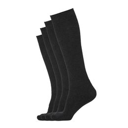 Kniestr&uuml;mpfe s.Oliver "originals", Damen, Gr. 35-38, schwarz (anthrazit melange), Baumwollmischung, meliert, Socken Kniestr&uuml;mpfe, mit elastischem Bund
