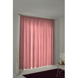 Vorhang WIRTH "Trondheim 234 g/m²" Gr. 1, rosa, B:132cm H:145cm, Chenille, Polyacryl, Gardinen