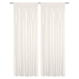 Vorhang HEINE HOME Gr. 3, wei&szlig; (wollwei&szlig;), B:135cm H:225cm, Polyester, Gardinen