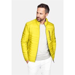 Outdoorjacke NEW CANADIAN, Herren, Gr. 64, gelb, 100% Polyester, unifarben, kurz, hoch geschlossener Ausschnitt, Jacken Outdoorjacke, im bequemen Steppdesign