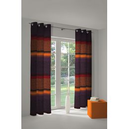 Vorhang WIRTH "Maribor" Gr. 1, lila, B:132cm H:145cm, Jacquard, Baumwolle, Polyester, Gardinen