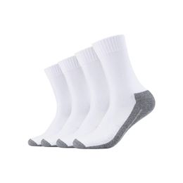Sportsocken Camano "function", Damen, Gr. 35-38, grau (weiß, grau), Materialmix, uni und meliert, normal, Socken, mit feuchtigkeitsregulierendem Material