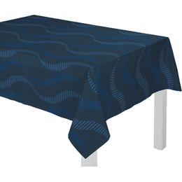 Tischdecke WIRTH "LUPARA" Gr. 5, blau, B:130cm L:220cm, Baumwolle, Polyester, Tischdecken, Tischdecke