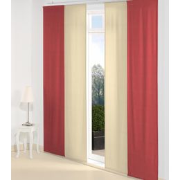 Schiebegardine WIRTH "Neufahrn" Gr. 1, rot, B:60cm H:145cm, Jacquard, Polyacryl, Polyester, Gardinen, Inkl. Befestigungszubehör