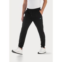 Sweathose Kangaroos, Herren, Gr. 44-46 (S), N-Gr, schwarz, Sweatware, Obermaterial: 60% Baumwolle, 40% Polyester, unifarben, Basic, bequem lang, Hosen, Jogginghose mit kleiner Logostickerei
