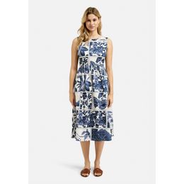 Smith & Soul Sommerkleid SMITH & SOUL, Damen, Gr. XL, US-Gr&ouml;&szlig;en, blau (night blau print), Web, Material: 100% Baumwolle, bedruckt, gemustert, slim fit Midi, Rundhals, normaler Saum, Kleider Sommerkleid, mit Taschen
