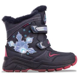 Winterboots Lotto, M&auml;dchen, Gr. 35, blau (navy, leuchtendesblau), Synthetik, mehrfarbig, Schuhe Winterboots, - mit drei blinkenden LEDs
