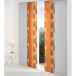 Schiebegardine WIRTH "MAREK" Gr. 1, orange (terra), B:60cm H:145cm, Polyester, Gardinen