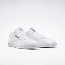 Sneaker Reebok CLASSIC "EX-O-FIT CLEAN LOGO INT", Gr. 42, blau (int, weiß, royal, blau), Leder, Schuhe Herrenschuh Sneaker