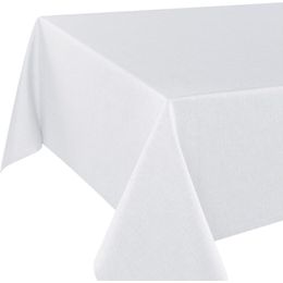 Tischdecke Delindo Lifestyle "WIEN" Gr. 1, weiß, B:160cm L:130cm, Polyester, Tischdecken, Tischdecke, Fleckabweisend, pflegeleicht, 180 g/m²