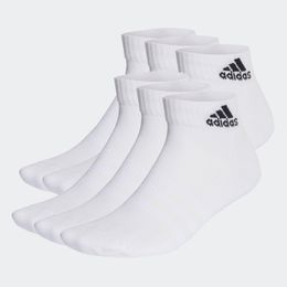 Funktionssocken adidas Performance "CUSHIONED SPORTSWEAR ANKLE SOCKEN, 6 PAAR", Herren, Gr. S (37/39), schwarz-weiß (weiß, schwarz), Obermaterial: 62% Baumwolle, 34% Polyester, 3% Elasthan, 1% Nylon, clean, Socken