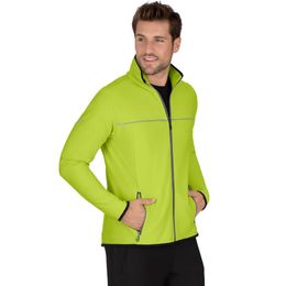 Trainingsjacke TRIGEMA "TRIGEMA Praktische Sportjacke aus Microfaser", Herren, Gr. XXL, gelb (lemon), 92% Polyester, 8% Elasthan, Jacken Trainingsjacke