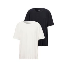 Rundhalsshirt BOSS "B-TShirtRN 2P Comfor", Herren, Gr. 3XL, blau (open blau 461), Single Jersey, Obermaterial: 100% Baumwolle, unifarben, Basic, Rundhals, weit eingefasste Kante, Shirts, mit tonalen Logo