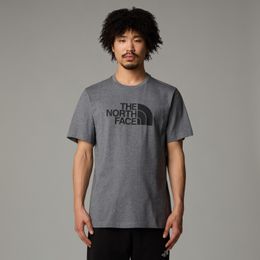 T-Shirt The North Face "M S/S EASY TEE", Herren, Gr. XL, grau (tnf medium grau heather), Single Jersey, Obermaterial: 60% Baumwolle, 40% Polyester, unifarben, normal, Rundhals, eingesetzt eingefasste Kante, Shirts