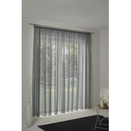 Vorhang WIRTH "LORCA" Gr. 1, grau, B:132cm H:150cm, Obermaterial: 66% Polyester, 34% Baumwolle, Gardinen