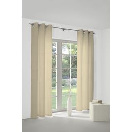 Vorhang WIRTH "NEUFAHRN" Gr. 1, grau (taupe), B:135cm H:145cm, Jacquard, Polyacryl, Polyester, Gardinen