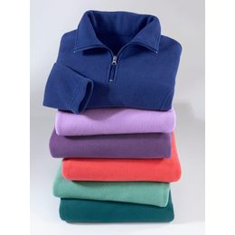 Fleeceshirt Classic Basics "Fleece-Shirt", Damen, Gr. 42, salbei, 100% Polyester, unifarben, ohne Ausschnitt, Shirts