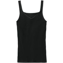 Achselhemd Mey, Damen, Gr. 38, schwarz, 100% Baumwolle, Unterhemden