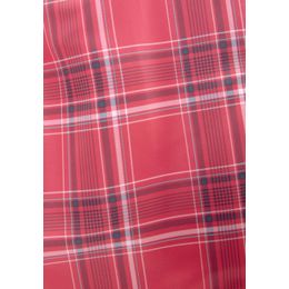 H.I.S. Badeshorts H.I.S "Karo", Herren, Gr. M50, Lang, rot (rot (langgröße)), Microfaser, Microfaser, Polyester, kariert, Badehosen, mit kontrastfarbiger Kordel