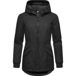 Winterjacke Ragwear "Dowey Warm", Damen, Gr. 4XL (48), schwarz, Obermaterial: 100% Polyester, Innenfutter: 100% Polyester, Wattierung: 100% Polyester, Basic, figurumspielend Po-bedeckend, hoch geschlossener Ausschnitt, eng Rippbündchen, Jacken, Wasserdichte weiche Damen Jacke für den Winter, Topseller