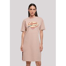 Shirtkleid F4NT4STIC "California", Damen, Gr. M, rosa (duskrose), Obermaterial: 100% Baumwolle, oversize, Rundhals, ohne Bündchen, Kleider Shirtkleid, Print