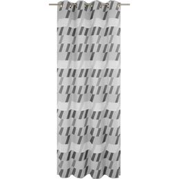 Vorhang WIRTH "Bray" Gr. 1, grau (dunkelgrau), B:132cm H:145cm, Jacquard, Baumwolle, Polyester, Gardinen