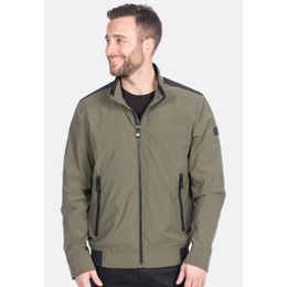 Outdoorjacke NEW CANADIAN "Cotton-Touch", Herren, Gr. 56, grün (olivgrün), 100% Polyester, unifarben, Sportlich, hoch geschlossener Ausschnitt, Jacken, mit elastischem Strickbund