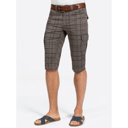 Bermudas Catamaran, Herren, Gr. 54, Normalgr&ouml;&szlig;en, grau (anthrazit, kariert), 98% Baumwolle, 2% Elasthan, gemustert, kariert, kurz, Hosen Bermudas