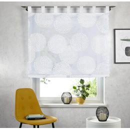 Raffrollo my home "Belem" Gr. 1, weiß, B:45cm H:140cm, Voile, Obermaterial: 100% Polyester, Raffrollos, Transparent, Voile, Polyester