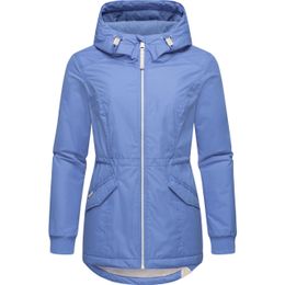 Winterjacke Ragwear "Dowey Warm", Damen, Gr. 4XL (48), blau, Obermaterial: 100% Polyester, Innenfutter: 100% Polyester, Wattierung: 100% Polyester, Basic, figurumspielend Po-bedeckend, hoch geschlossener Ausschnitt, eng Rippbündchen, Jacken, Wasserdichte weiche Damen Jacke für den Winter, Topseller
